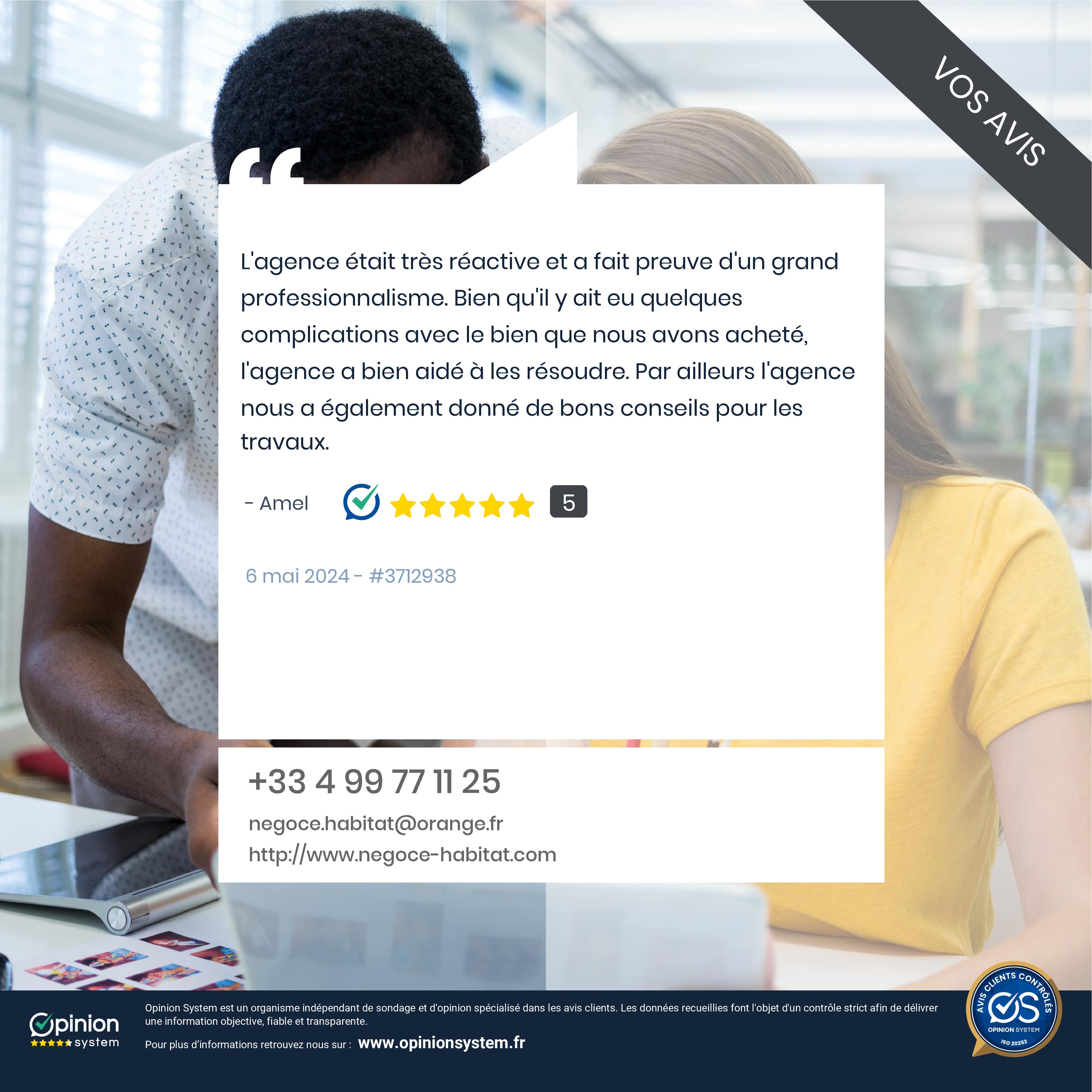 VOS RETOURS | Negoce Habitat AFCR